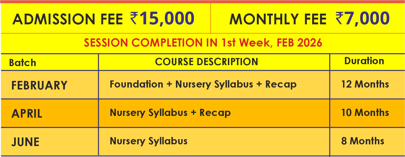 Online School Fee Structure - K8 School